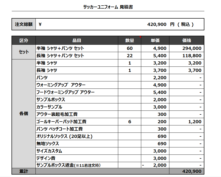 240321_GENEROSITY TORIDE_1st/GK_2nd/GK_サッカー見積書 - MAX2MAX
