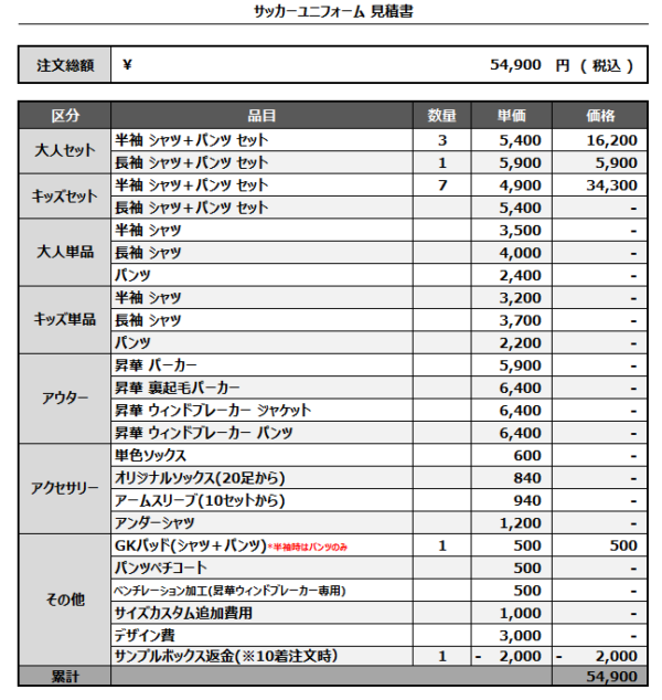 250403_FUNAOKA JSC_FP/GKサッカー見積書 - MAX2MAX